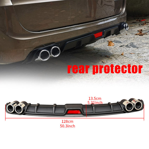 Brand New Universal Black Rear Bumper Lip Spoiler Diffuser Splitter Sh JK Racing Inc