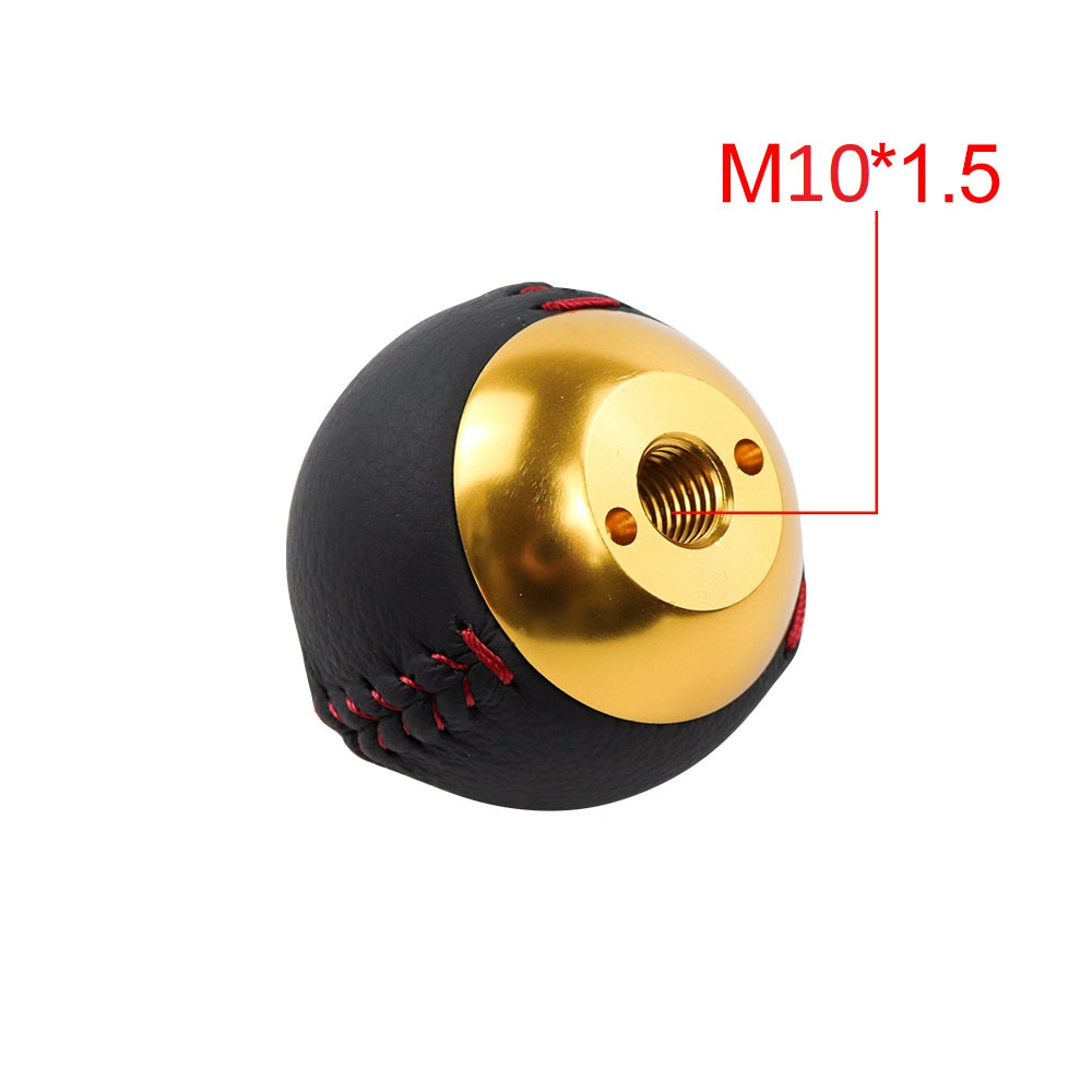 BRAND NEW JDM Mugen Leather 6 Speed Shift Knob Gold HONDA CRZ Type R C ...