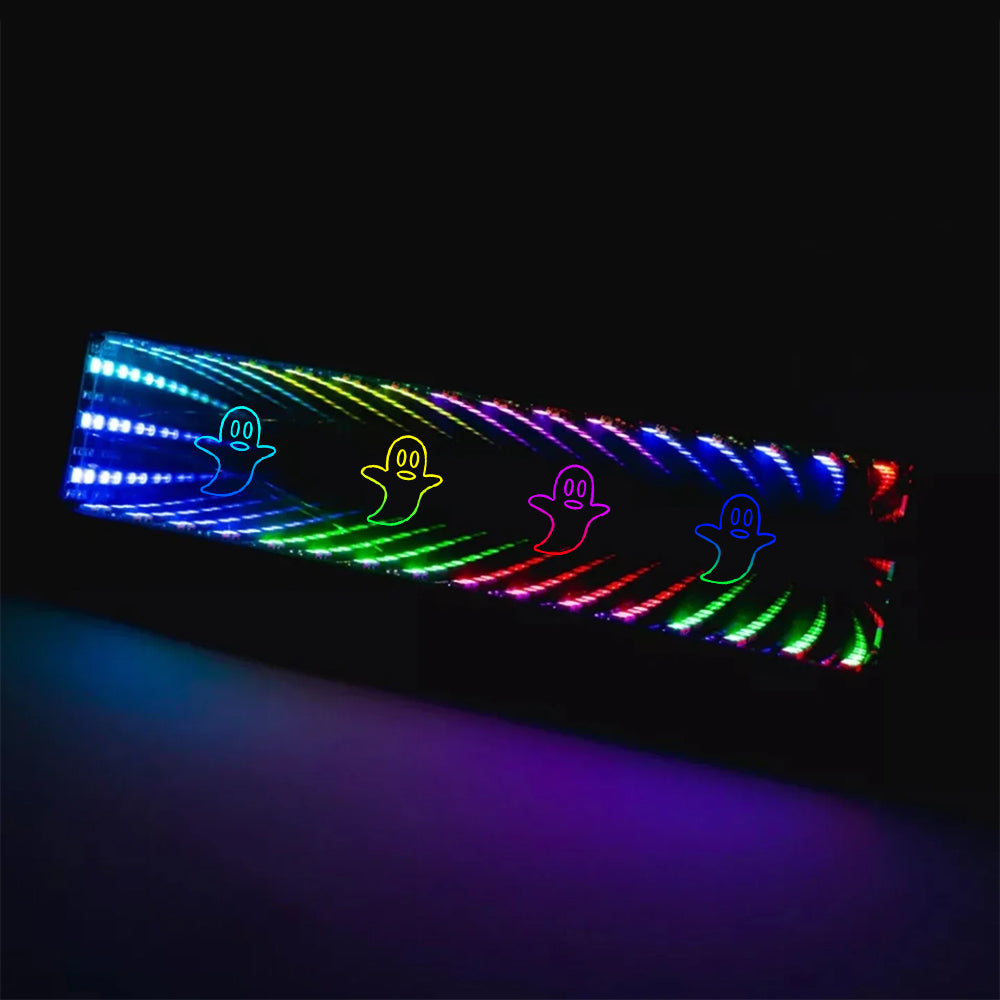 BRAND NEW UNIVERSAL JDM V2 GHOST MULTI-COLOR GALAXY MIRROR LED LIGHT C ...