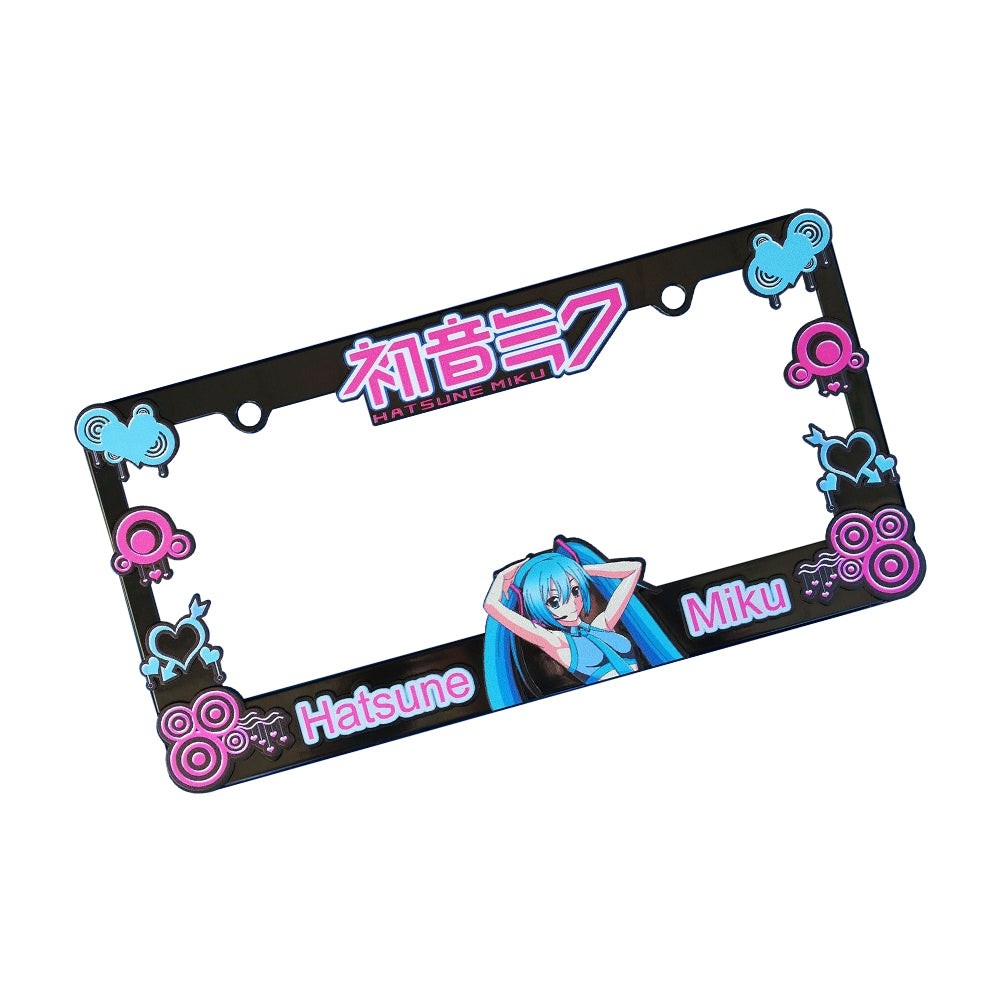 Brand New Universal 1PCS Anime Hatsune Miku ABS Plastic Black License ...