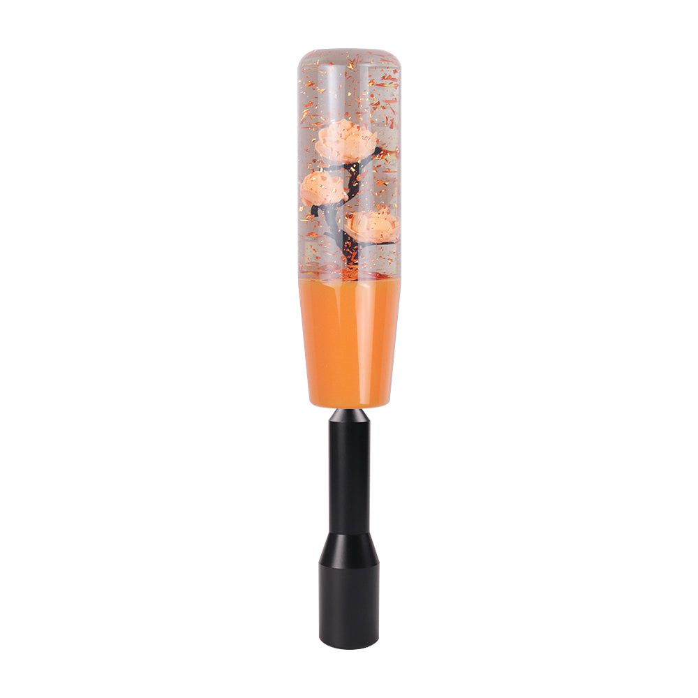 Brand New JDM Glitter Orange Rose Flowers Manuel Gear Stick Shift Knob ...