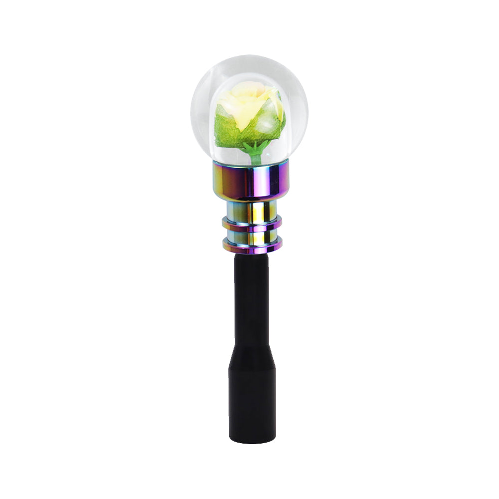 Brand New Universal Acrylic Clear Crystal Yellow Rose Flower Ball Manu ...