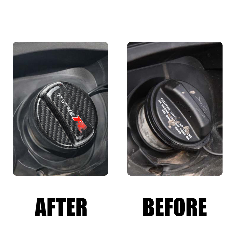 BRAND NEW UNIVERSAL HONDA TYPE R Real Carbon Fiber Gas Fuel Cap Cover ...