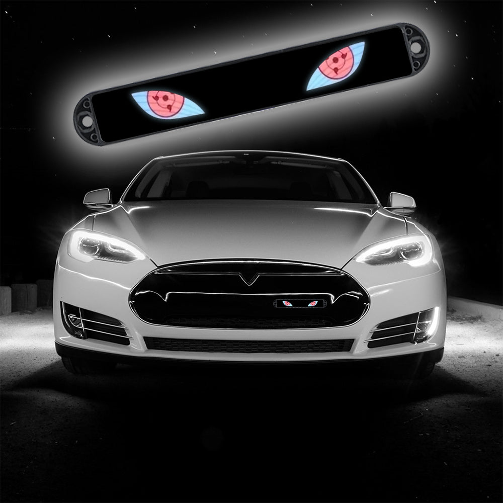 BRAND NEW 1PCS SHARINGAN EYE NEW LED LIGHT CAR FRONT GRILLE BADGE ILLU ...