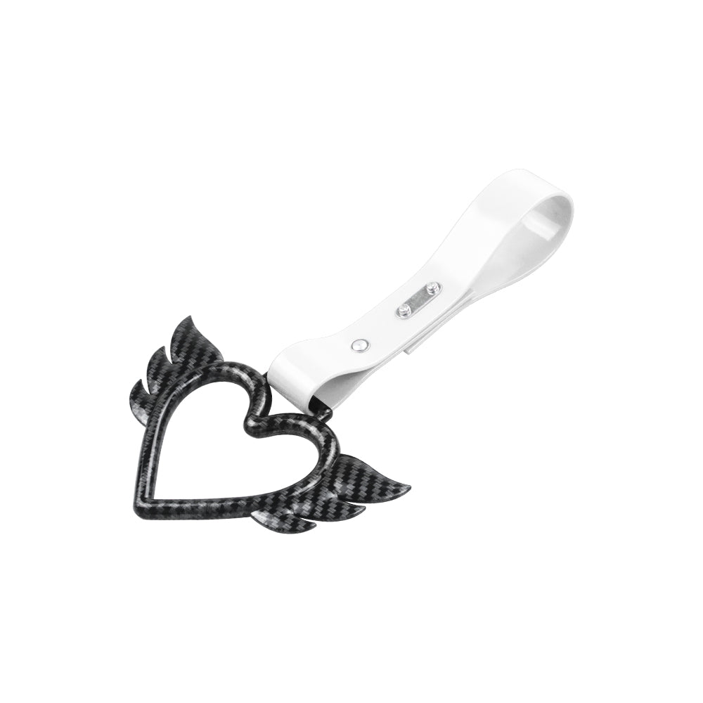 Brand New Angel Wing Heart Carbon Fiber JDM TSURIKAWA Ring Subway Trai ...