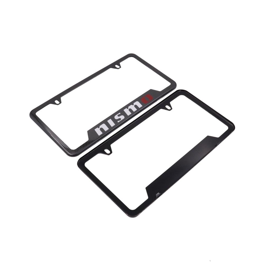Brand New Universal 2PCS NISMO Metal Carbon Fiber Style License Plate ...