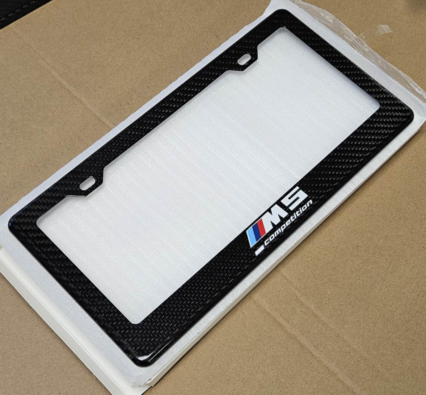 Brand New 1PCS BMW M5 M COMPETITION 100 Real Carbon Fiber License Pla JK Racing Inc