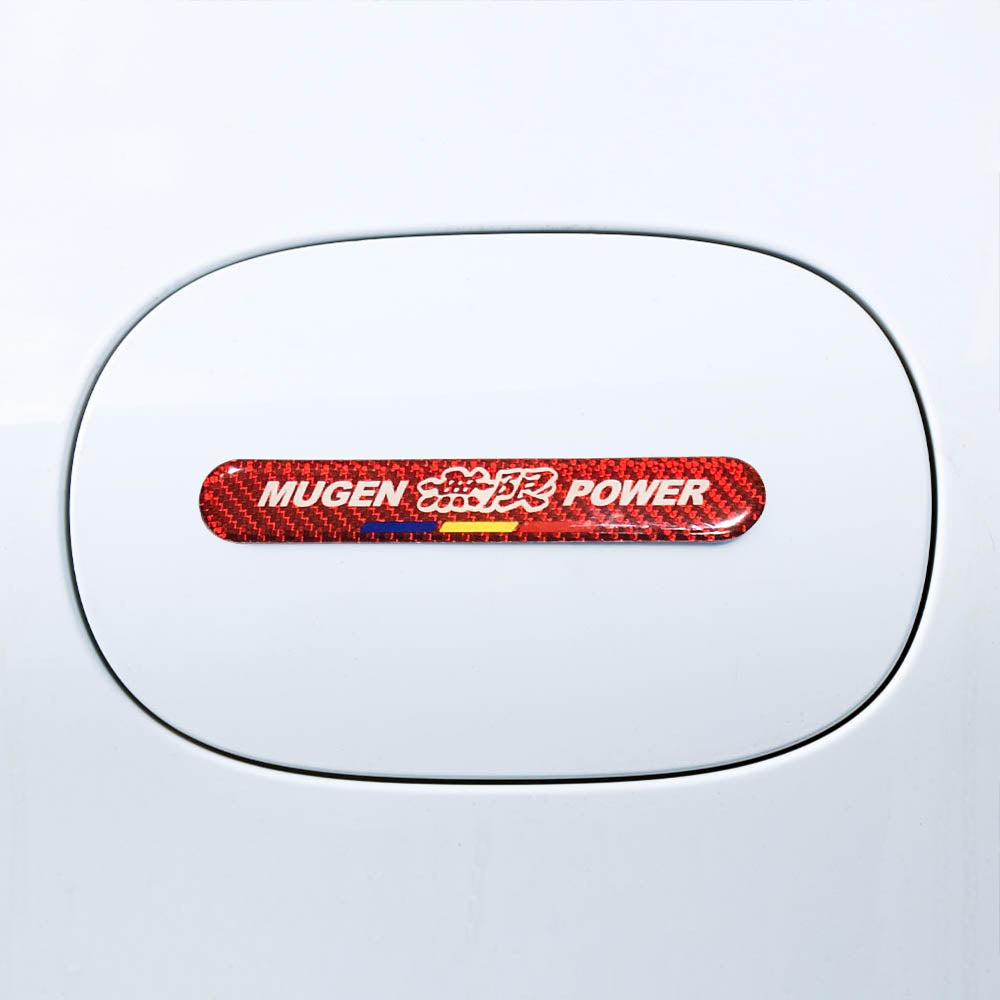 Brand New 2PCS Mugen Power Real Carbon Fiber Red Car Trunk Side Fender ...