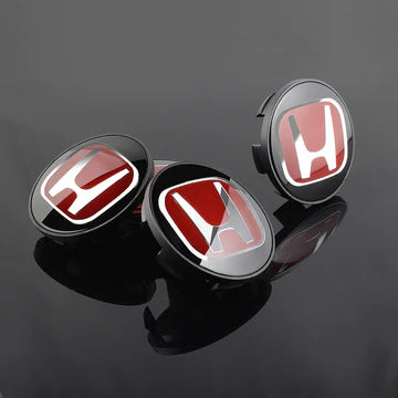 BRAND NEW 4PCS JDM RED H HONDA WHEEL RIM CENTER CAPS HUBS COVER 69MM ...