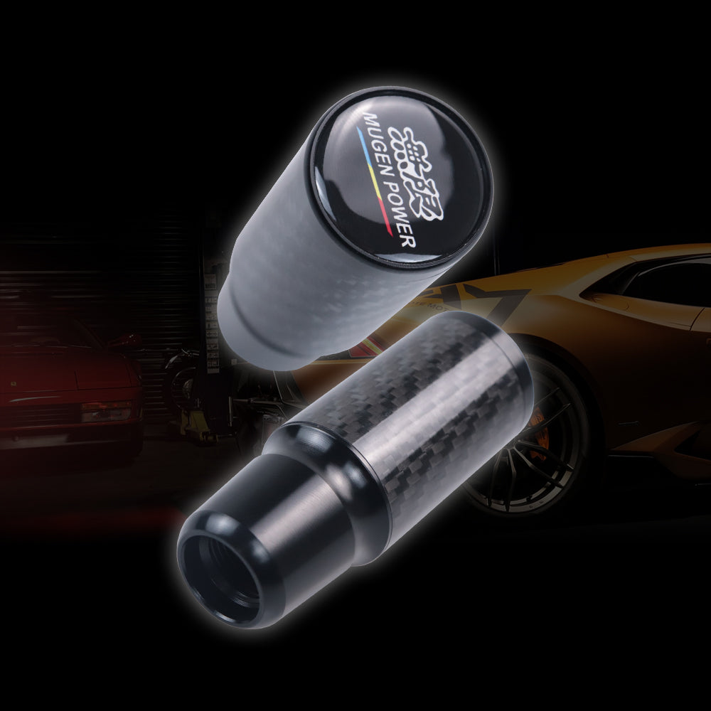 Brand New Universal Mugen Black Real Carbon Fiber Racing Gear Stick Sh ...