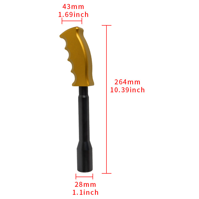 Brand New Gold Aluminum Slotted Pistol Grip Handle Manuel Gear Stick S ...
