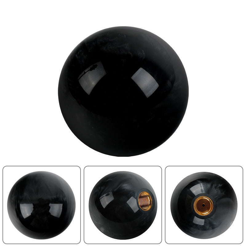 Brand New Universal Pearl Black Round Ball Shift Knob Car Gear MT Manu ...