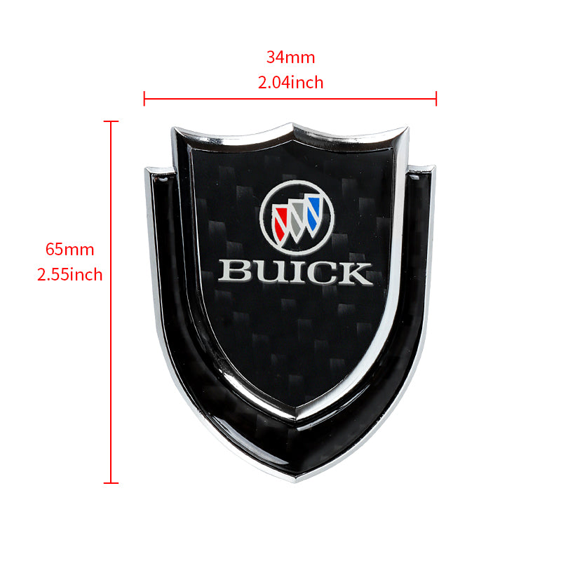 BRAND NEW BUICK 1PCS Metal Real Carbon Fiber VIP Luxury Car Emblem Bad ...