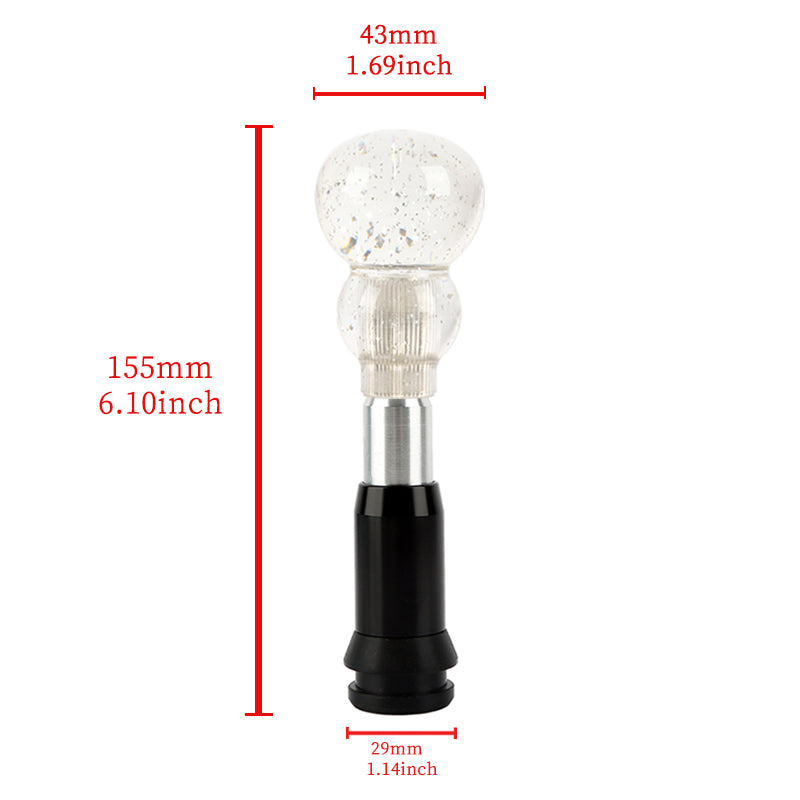 Brand New JDM Clear Glitter Gourd Shape Crystal Automatic Gear Shift K ...