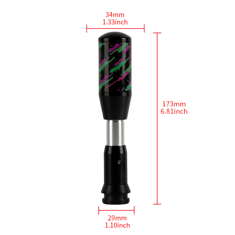 Brand New Universal HKS Black Carbon Fiber Automatic Gear Shift Knob S ...