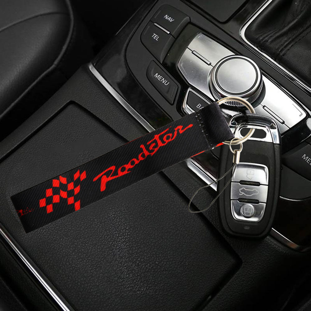 BRAND NEW JDM MAZDA MIATA DOUBLE SIDE Racing Cell Holders Keychain Uni ...