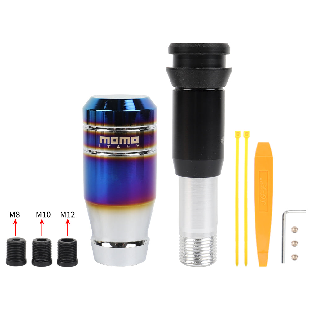 Brand New Universal Momo Aluminum Burnt Blue Automatic Gear Shift Knob ...