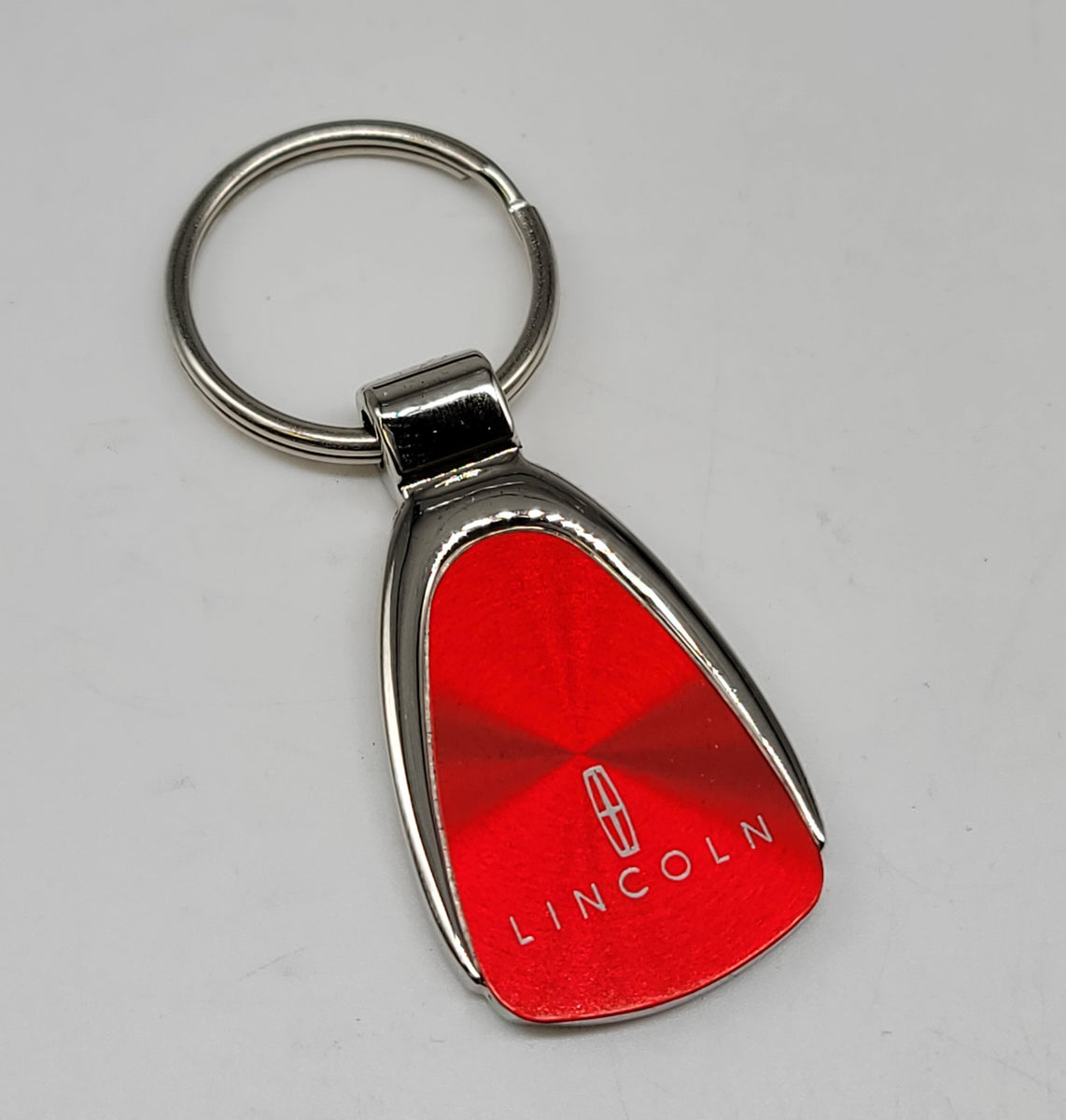 Brand New Lincoln Red Teardrop Authentic Logo Keychain Fob Ring Offici ...