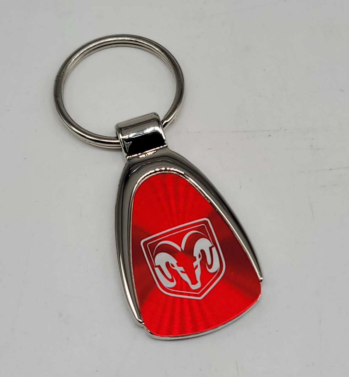 Brand New Dodge Red Teardrop Authentic Logo Keychain Fob Ring Official ...