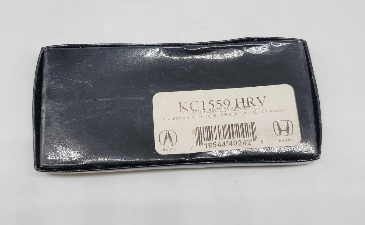 Brand New Honda HR-V Engraved Rectangle Carbon Fiber Leather Fob Keyri ...