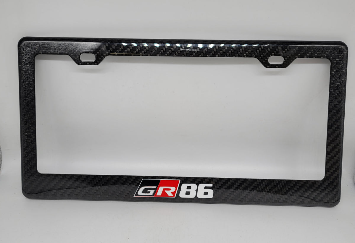 Brand New 1PCS GR86 100% Real Carbon Fiber License Plate Frame Tag Cov ...