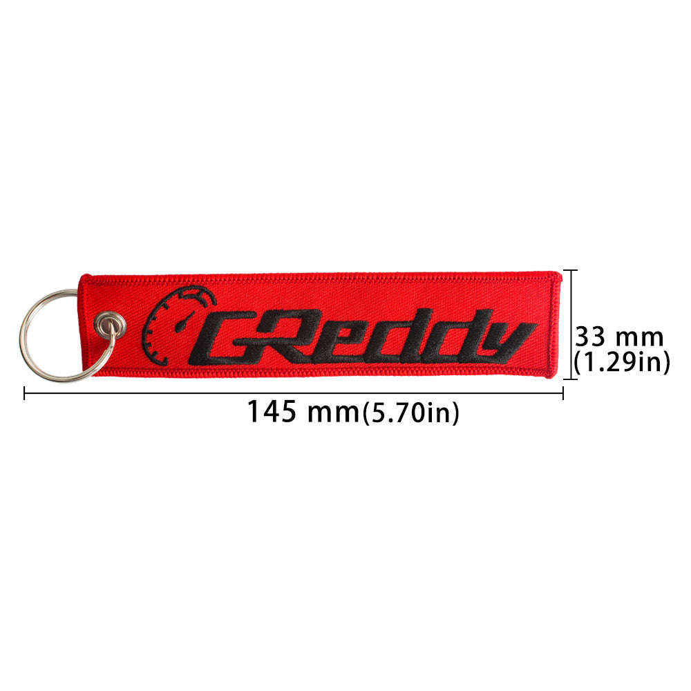 BRAND NEW JDM GREDDY RED DOUBLE SIDE Racing Cell Holders Keychain Univ ...