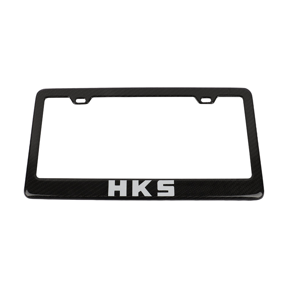 Brand New 1PCS HKS Real 100% Carbon Fiber License Plate Frame Tag Cove ...