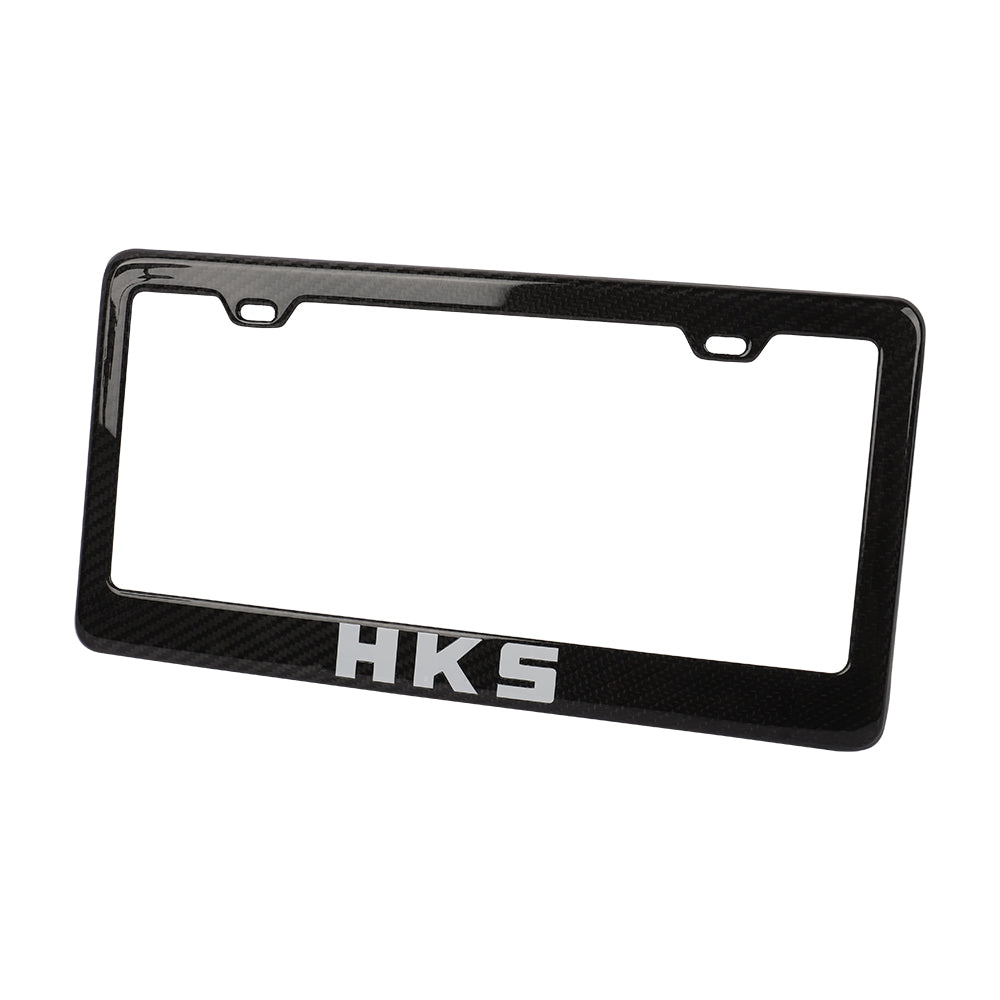 Brand New 1PCS HKS Real 100% Carbon Fiber License Plate Frame Tag Cove ...