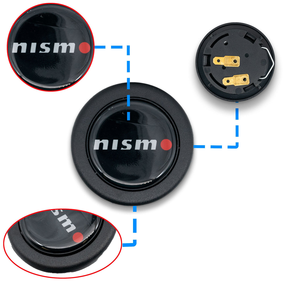 Brand New Universal Jdm Nismo Car Horn Button Steering Wheel Center Ca ...