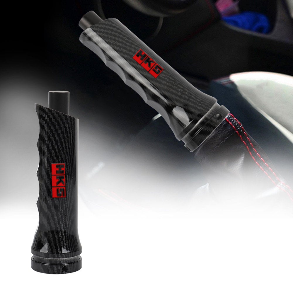 Brand New 1PCS HKS Carbon Fiber Look Style Car Handle Hand Brake Sleev ...