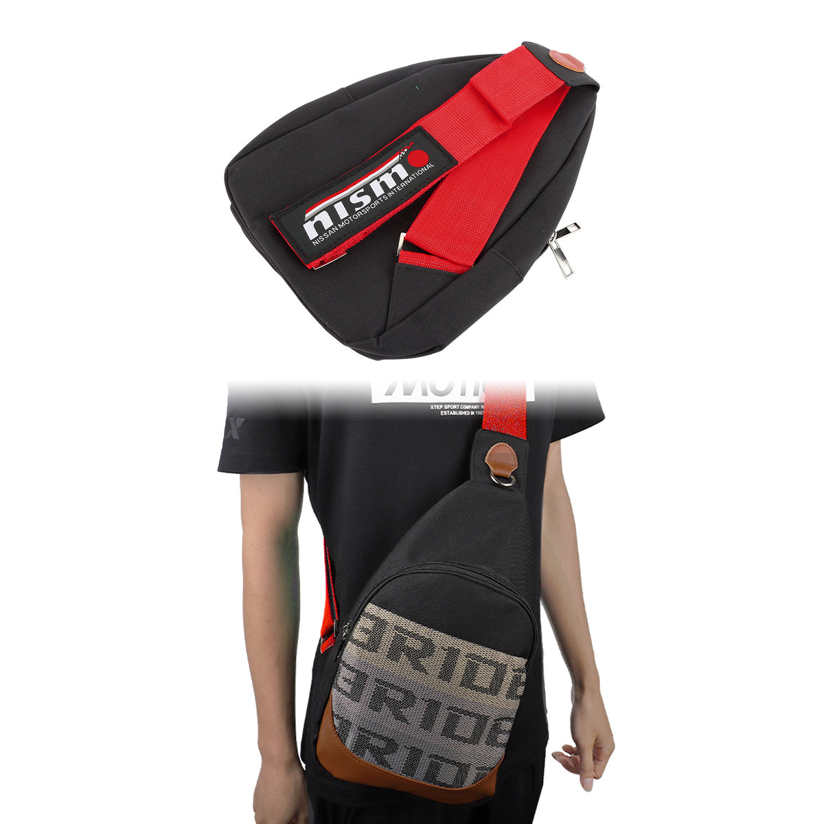 Brand New JDM Nismo Red Backpack Molle Tactical Sling Chest Pack Shoul ...