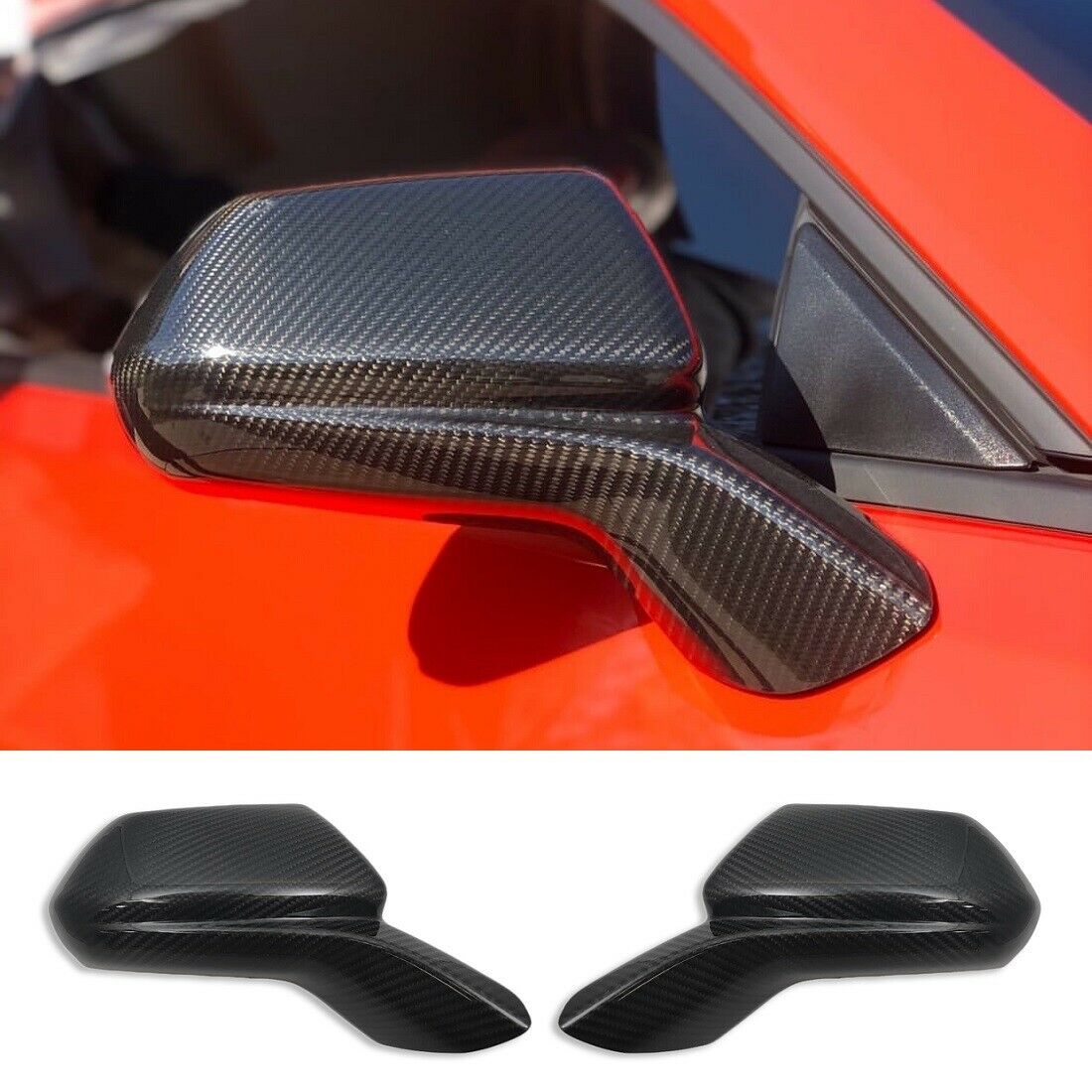 Brand New 2016-2024 Chevy Camaro Real Carbon Fiber Side View Mirror Co ...
