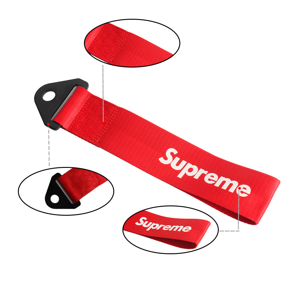 Brand New Supreme Race High Strength Red Tow Towing Strap Hook For Fro ...