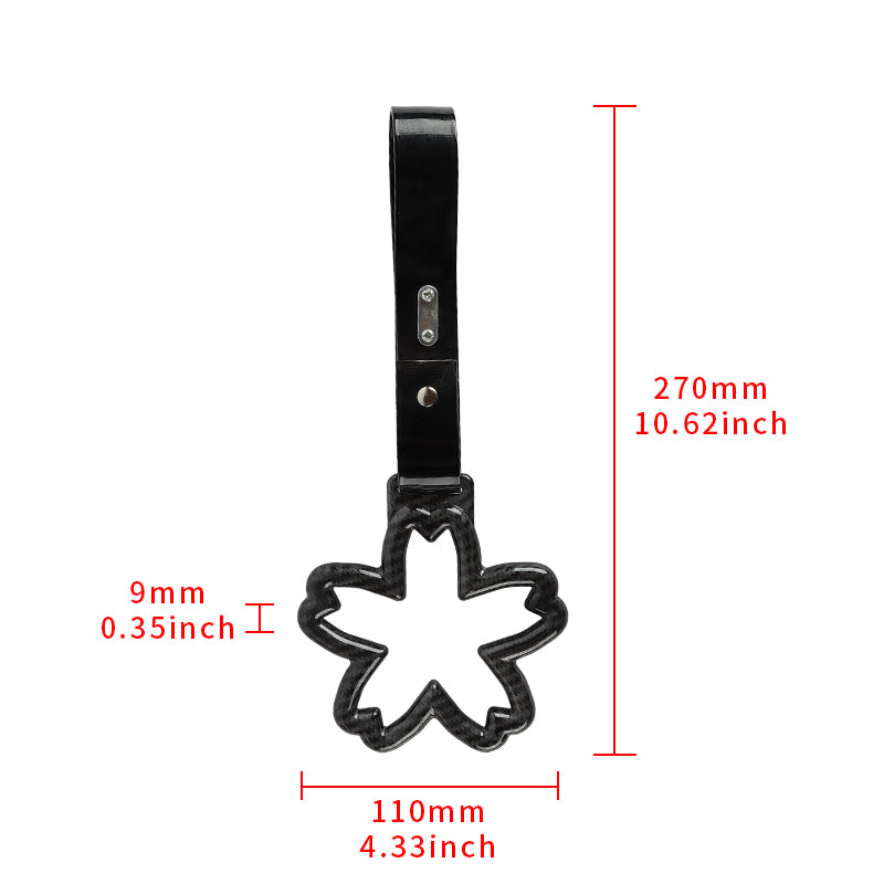 Brand New Flower Carbon Fiber JDM TSURIKAWA Ring Subway Train Bus Blac ...